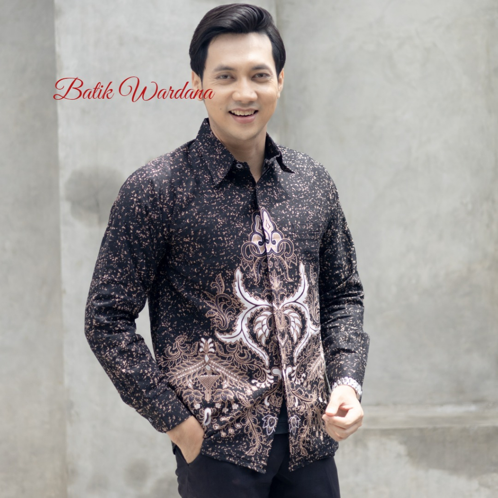 Jual Baju Batik Pria Lengan Panjang Modern Kasual Jumbo GEGOT MOCA ...