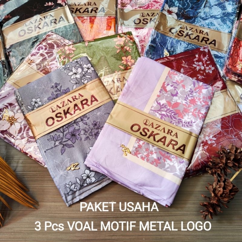 Jual PAKET USAHA 3 PCS VOAL MOTIF METAL LOGO | Shopee Indonesia Jual PAKET USAHA 3 PCS VOAL MOTIF METAL LOGO | Shopee Indonesia