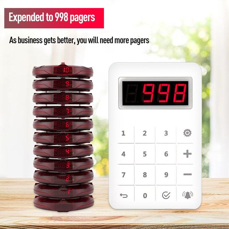 Jual Retekess TD158 Wireless Guest Paging Calling System Pagers for ...