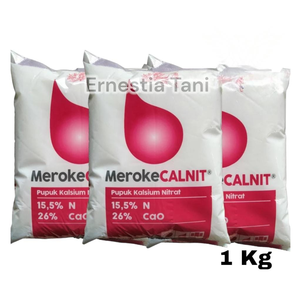 Jual Calnit 1kg Pupuk Meroke kemasan pabrik kalsium nitrat hidroponik ...