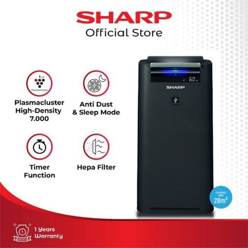 Jual AIR PURIFIER SHARP KC-G40Y-H HITAM WITH HUMIDIFIER GARANSI RESMI ...