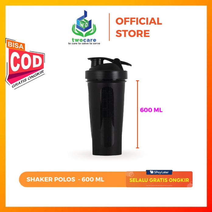 Jual Shaker Hitam Polos Botol Minuman - 600 ML | Shopee Indonesia