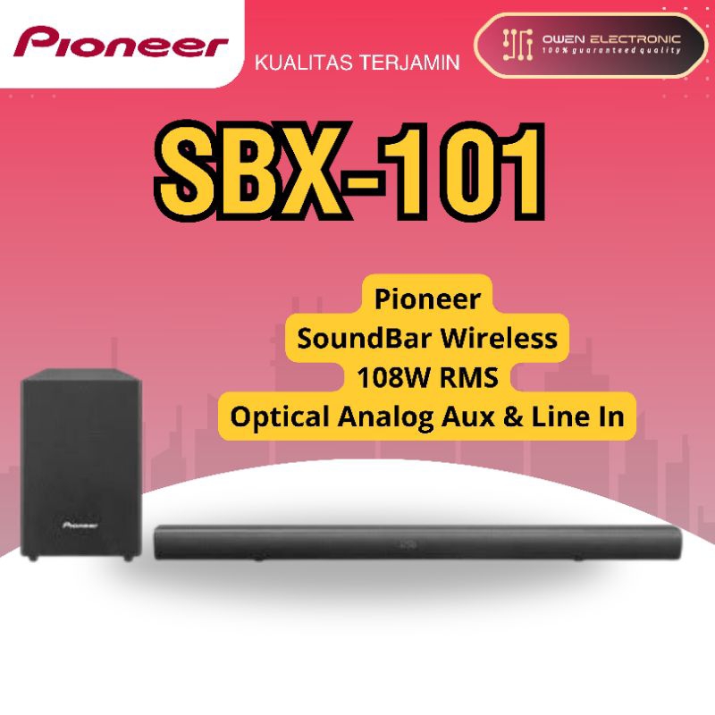 Jual PIONEER SOUNDBAR SBX 101 / SBX101 / SBX-101 wireless bluetooth ...