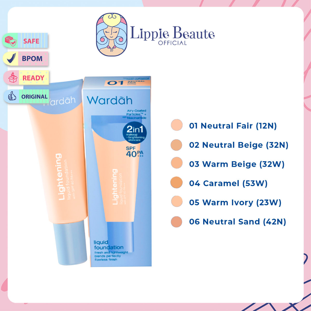 Jual WARDAH - Lightening Liquid Foundation | Shopee Indonesia