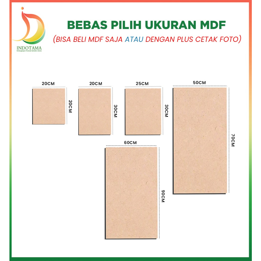 Jual Cetak Foto Media Papan MDF Ukuran 20x20, 20x30, 25x30, 30x40 cm ...