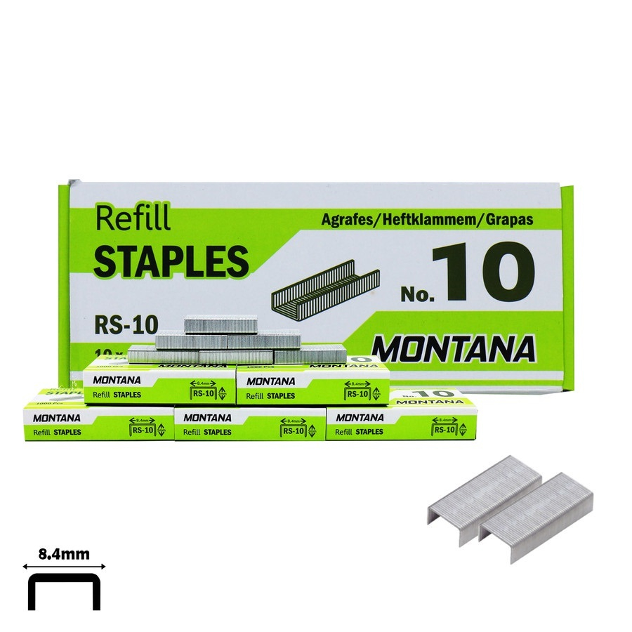 Jual Isi Staples gs 10 / Refill stapler kecil no 10 ( 1 box isi 1000 ...