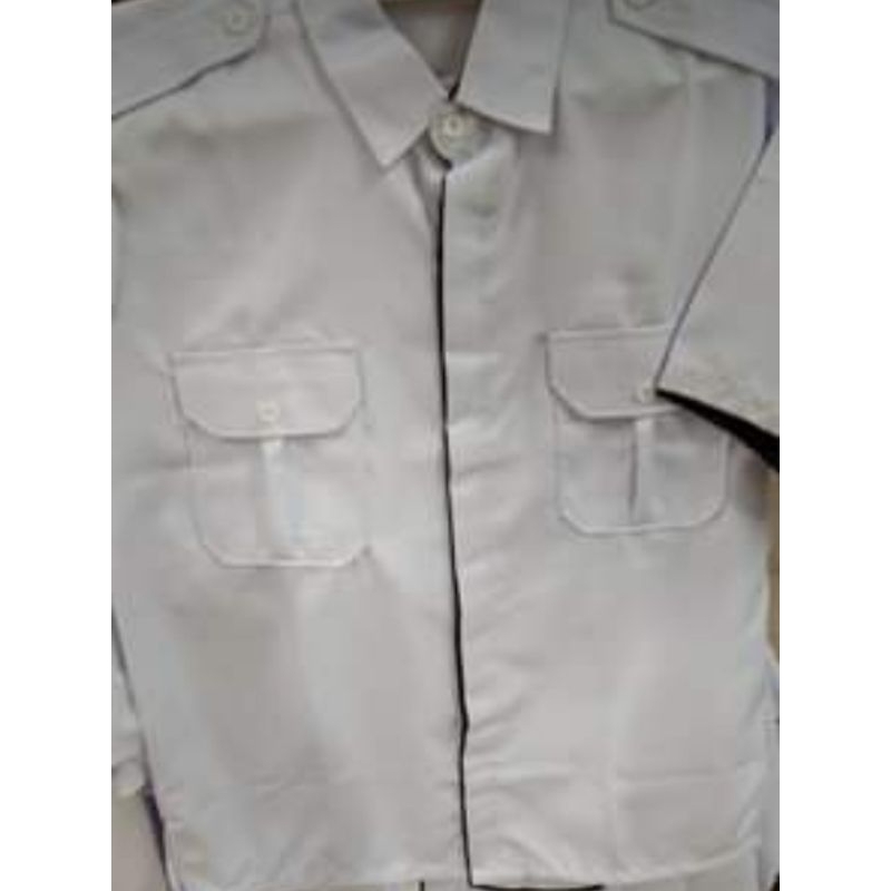 Jual PDL/PDH pria putih polos/kemeja polos/pakaian kerja | Shopee Indonesia