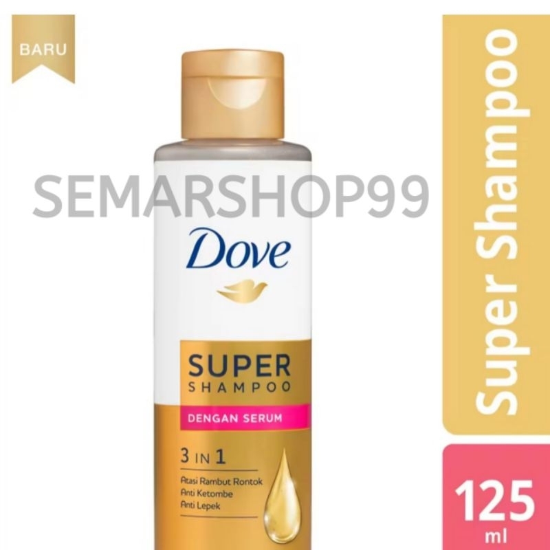 Jual DOVE 3 in 1 Super Shampoo Serum 125ml | Shopee Indonesia