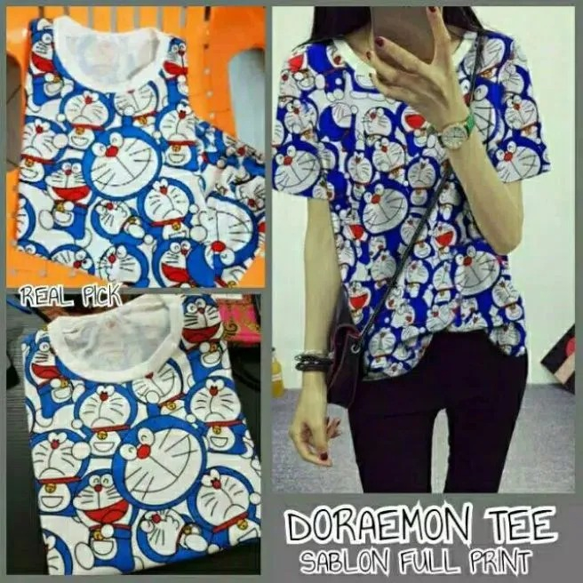 Jual BAJU DORAEMON FULL SABLON | Shopee Indonesia
