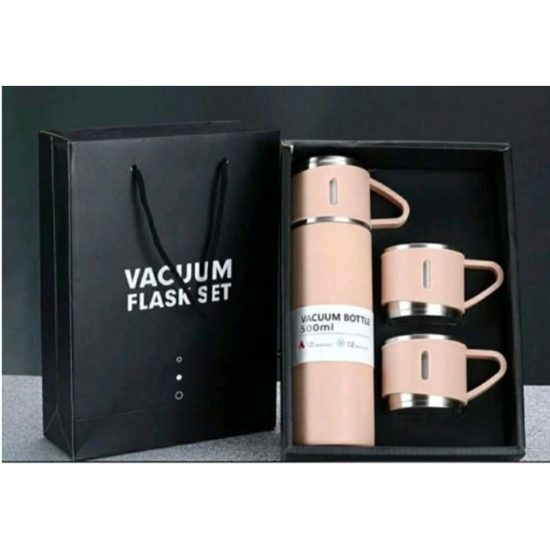 Jual Termos Sultan Vacuum Flask Set / Botol Minum Cangkir Premium 500 ...