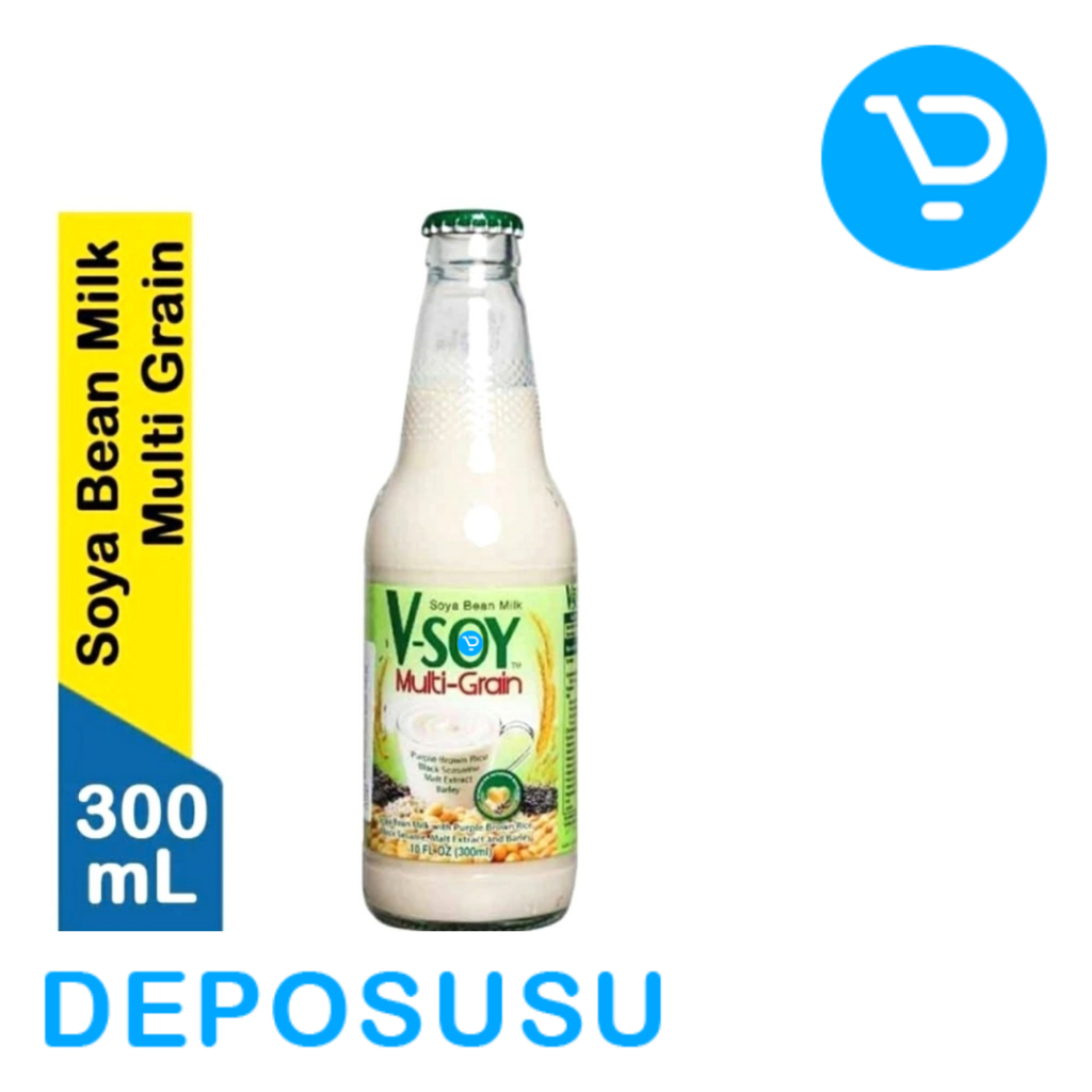 Jual VSoy multi grain susu Visoy 300ml botol kaca | Shopee Indonesia