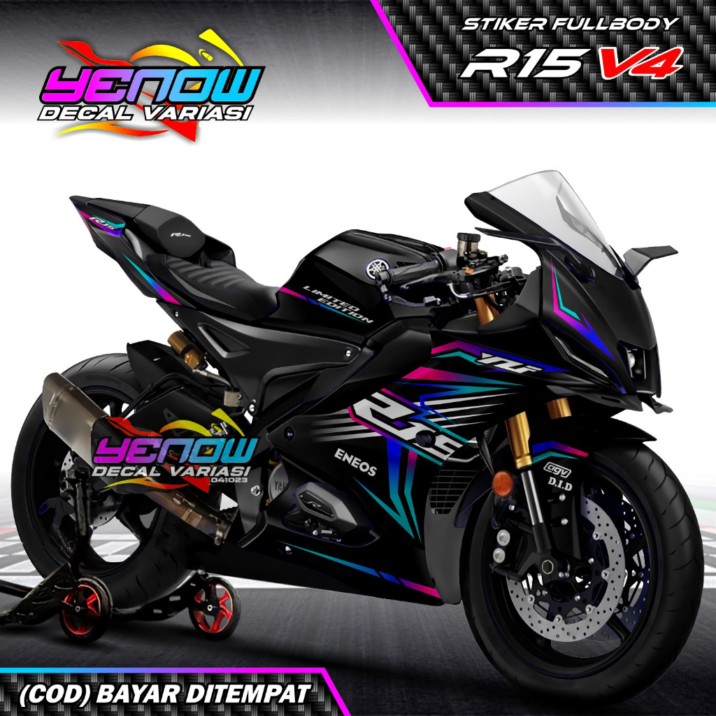 Jual Decal R15 V4 Stiker Fullbody Variasi List Bunglon | Shopee Indonesia