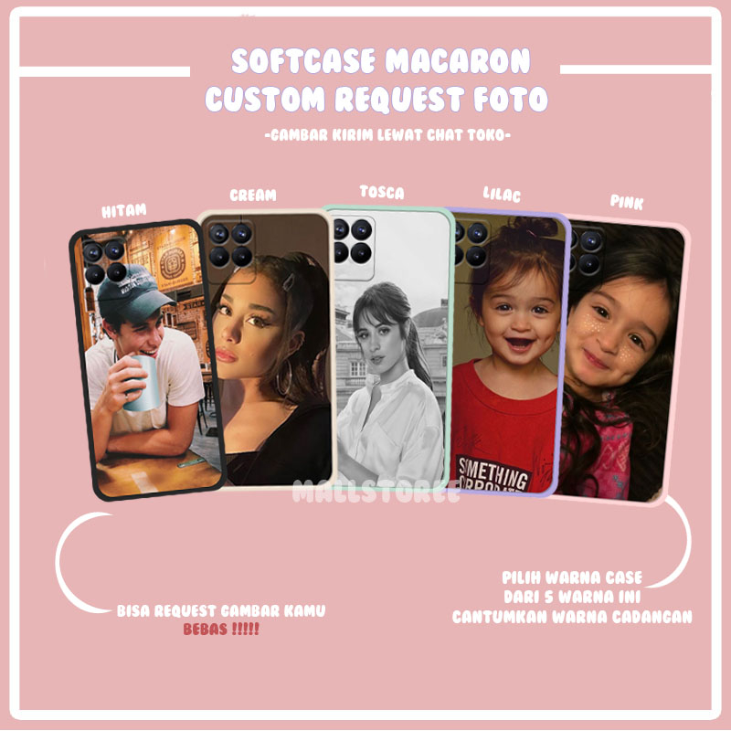 Jual Softcase Macaron Khusus Request Foto | Case Custom Foto | Case ...
