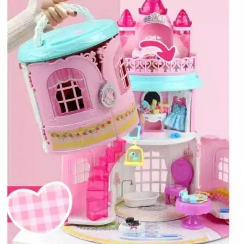 Jual Mainan Rumah Rumahan Boneka Berbi Original Dream house Doll house ...