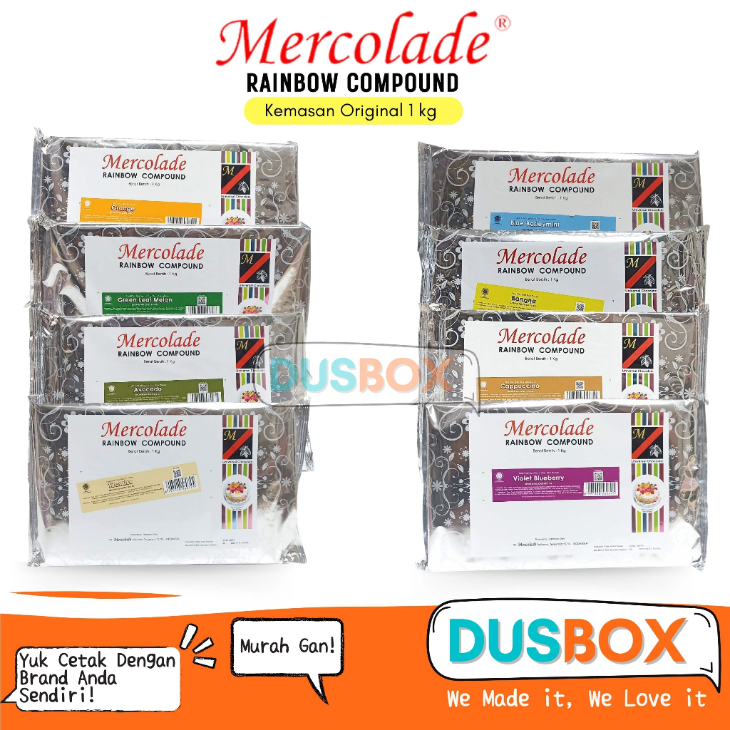 Jual Mercolade Rainbow Compound 1kg / Cokelat Batang Marcolade ...