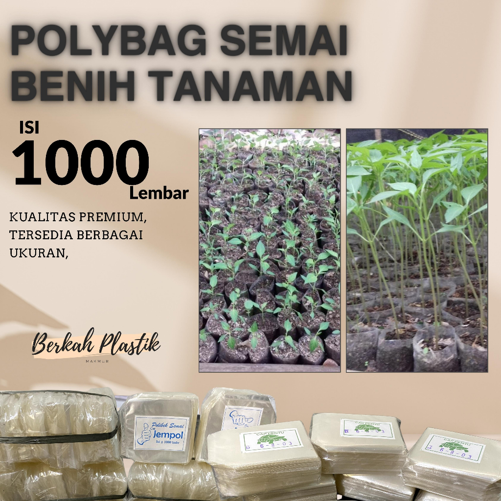 Jual POLYBAG SEMAI BENIH TANAMAN SAYUR CABAI ISI 1000 LEMBAR | Shopee ...