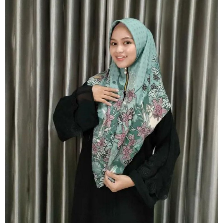 Jual TERMURAH HIJAB BELLA ZIPER MOTIF VOAL LASER CUT VIRAL110×110CM ...