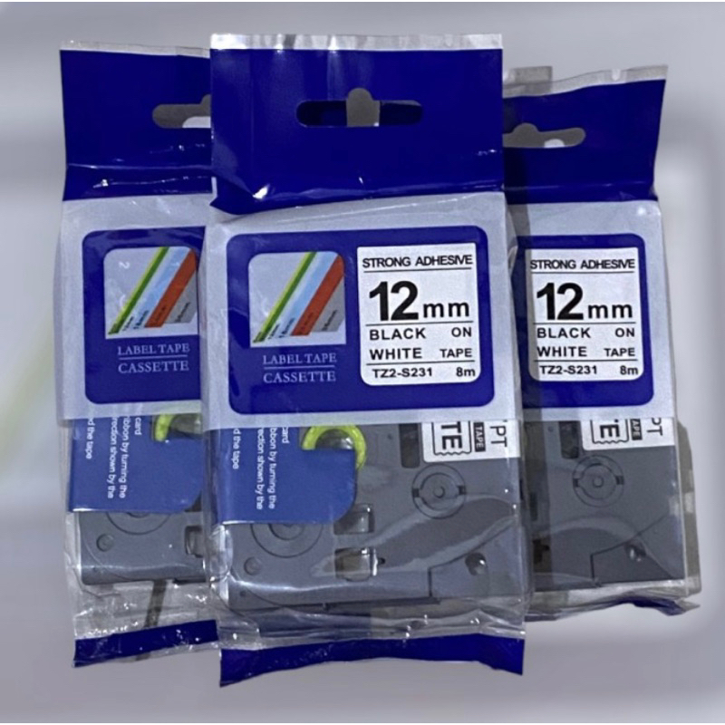Jual Label Tape TZE 231 TZE231 compatible Brother 12mm Strong Adhesive ...