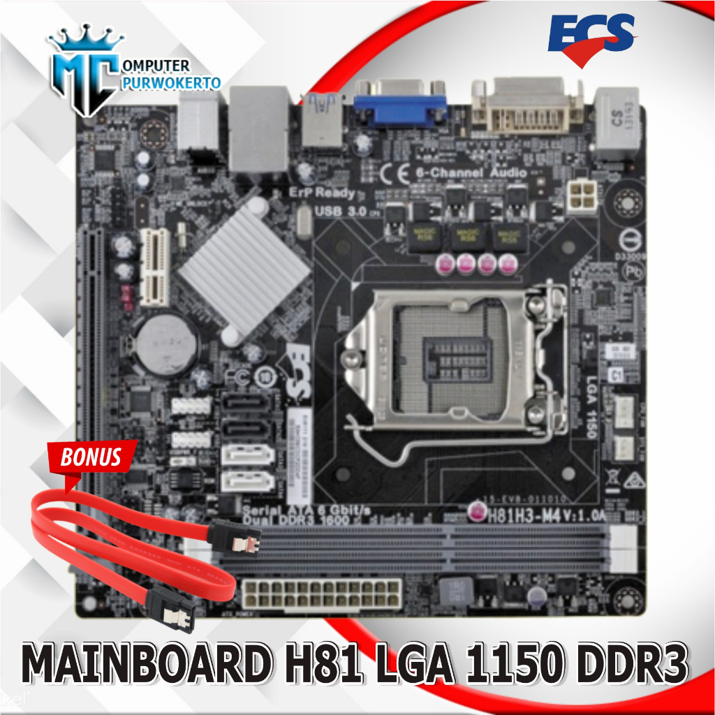 Jual Motherboard Mainboard Mobo Intel LGA 1150 H81 Ecs Ddr3 | Shopee ...