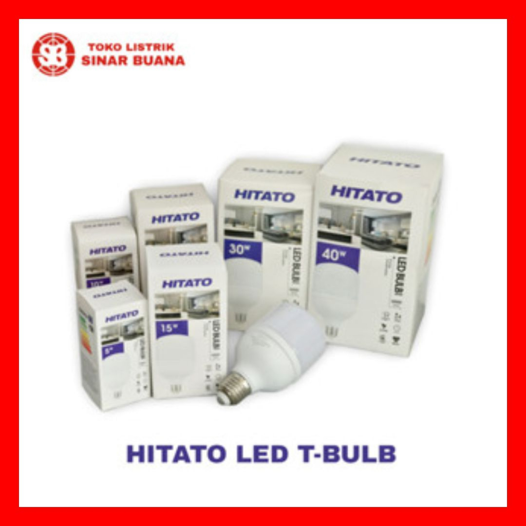 Jual LAMPU HITATO LED T-BULB 5W/10W/15W/20W 6500K PUTIH | Shopee Indonesia