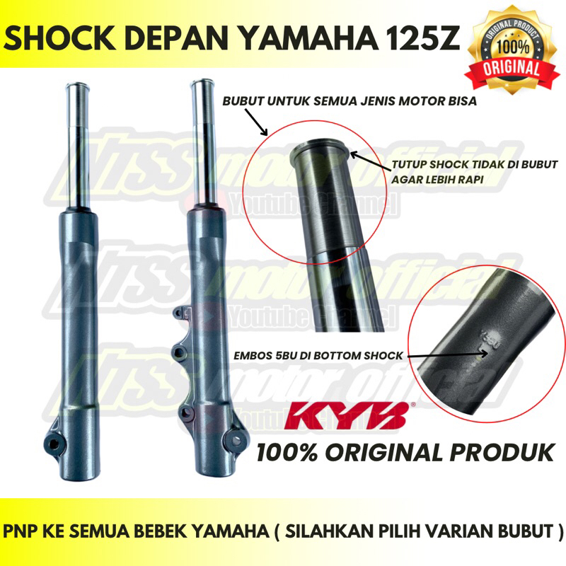 Jual SHOCK DEPAN YAMAHA 125Z ORIGINAL KYB PNP F1ZR FIZR / JUPITER / JUPITER Z / FORCE / DLL ...