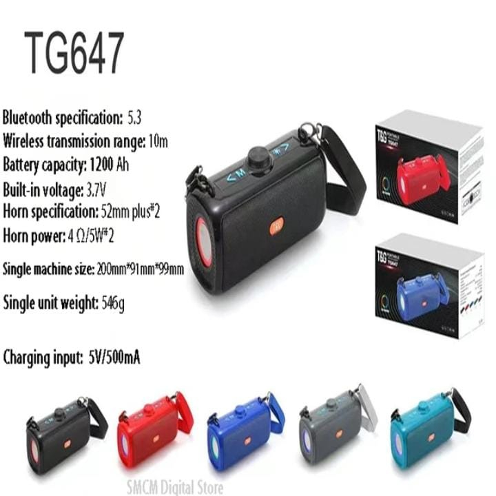 Jual Speaker Bluetooth TG 647 Wireless Portable | Shopee Indonesia