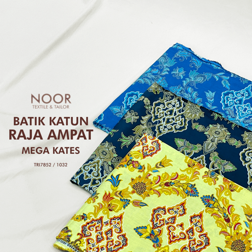Jual Batik Raja Ampat - Mega Kates | 3 Warna | Kain Batik | Shopee ...