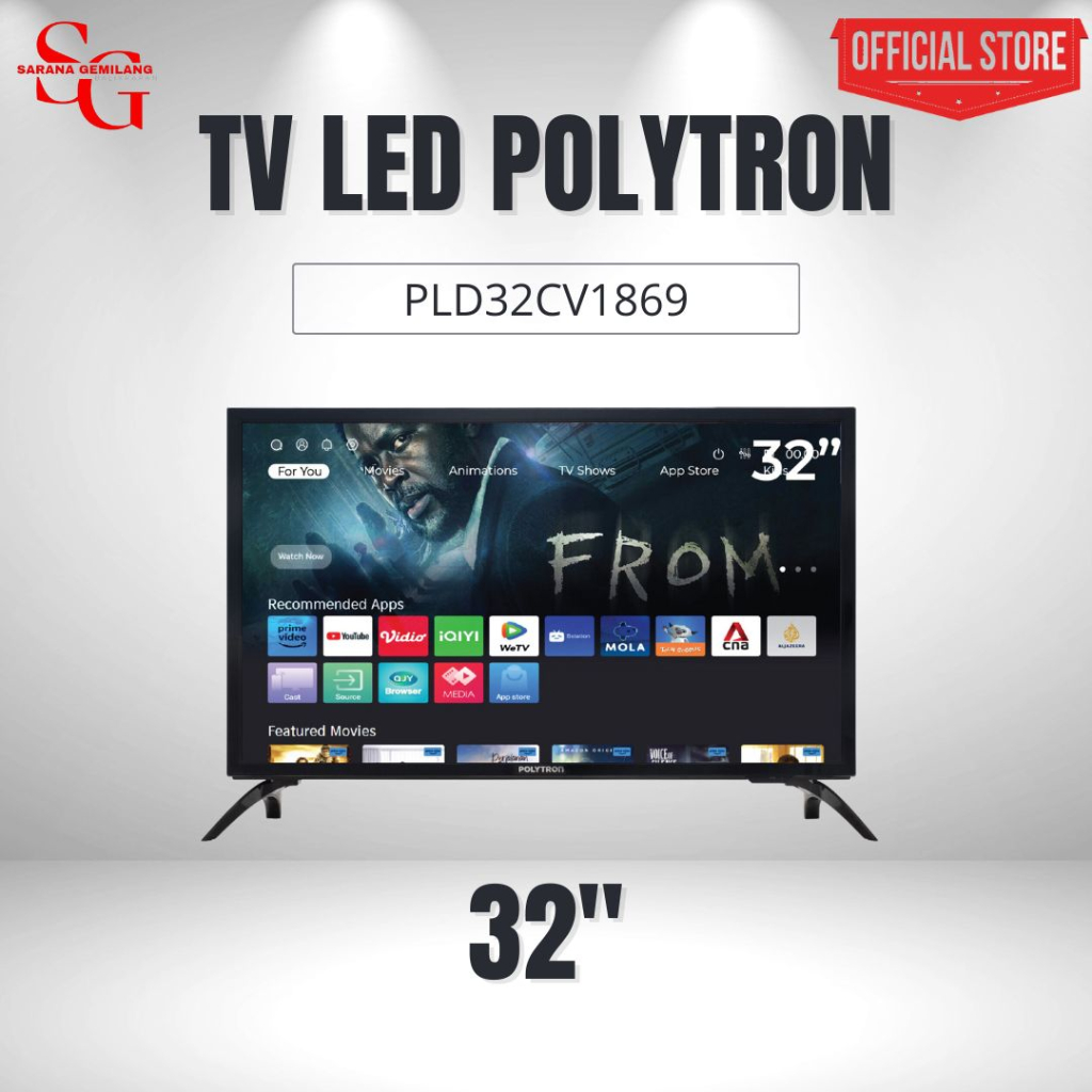 Jual POLYTRON LED SMART TV PLD 32CV1869 32INCH PLD32CV1869 DIGITAL | Shopee Indonesia