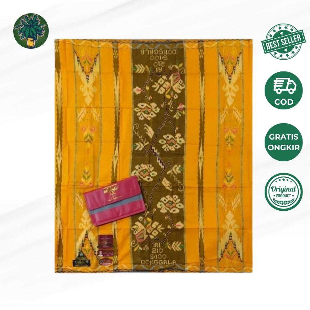 Jual Sarung Donggala Songket S100 Original Asli Full Sutra 100% Asli ...