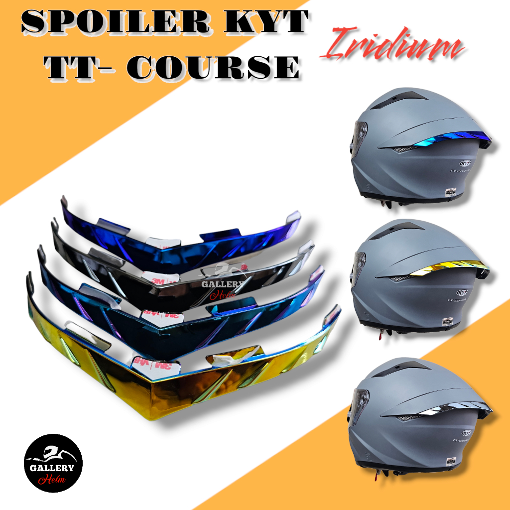 Jual SPOILER HELM KYT TTC COURSE IRIDIUM | Shopee Indonesia