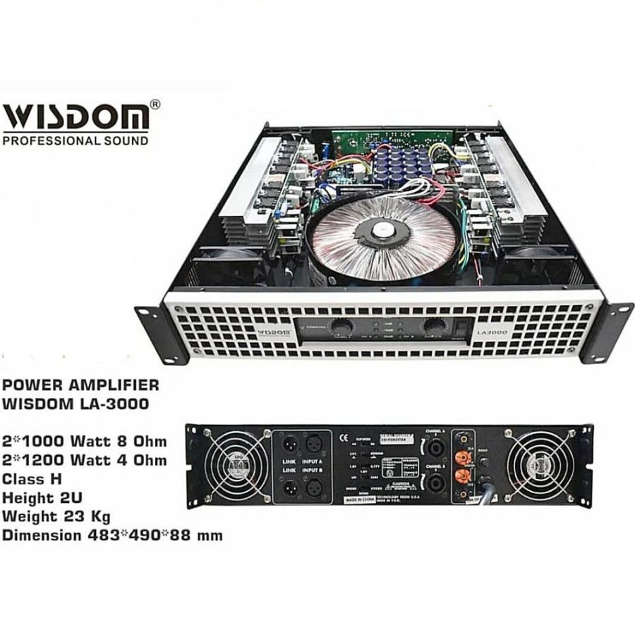Jual Power Amplifier Wisdom LA3000 Wisdom LA 3000 Class H Original | Shopee Indonesia