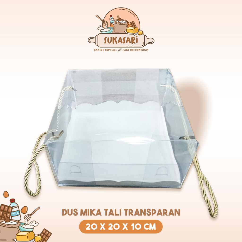 Jual Sukasari - Kotak Dus Mika Tali Transparan / Cake Box Mika ...