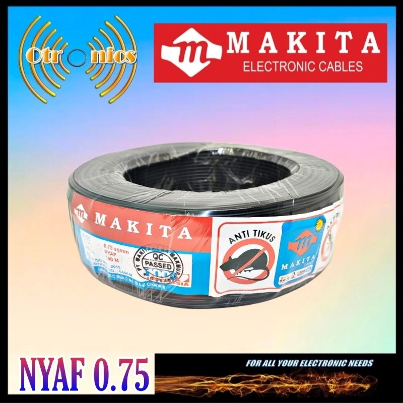 Jual Kabel Nyaf 0.75 Makita Kabel Listrik SNI Serabut Tembaga Meteran | Shopee Indonesia