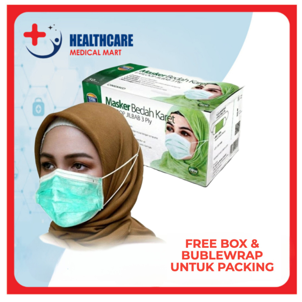 Jual Masker Hijab Medis Onemed Box Isi 50Pcs Masker Bedah Headloop ... Jual Masker Hijab Medis Onemed Box Isi 50Pcs Masker Bedah Headloop ...