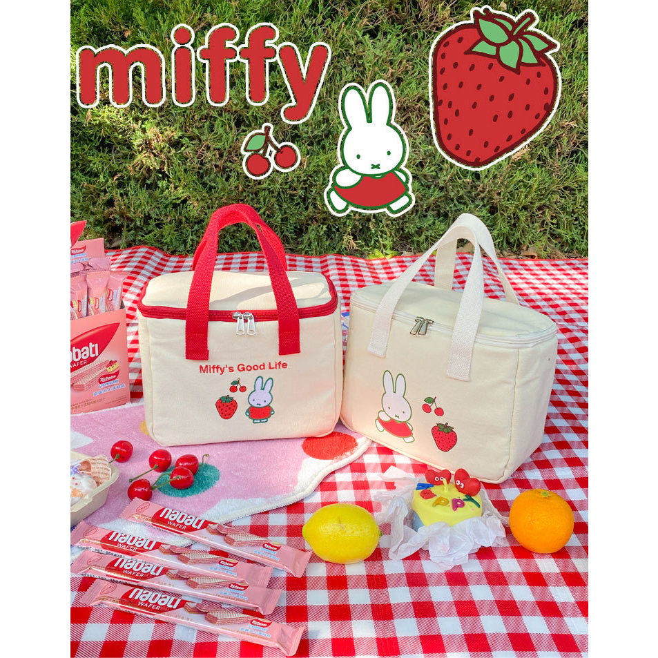 Jual Miffy strawberry lunch bag | tas lunch box miffy | Shopee Indonesia