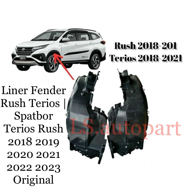 Jual Liner Fender Rush Terios | Spatbor Terios Rush 2018 2019 2020 2021 ...
