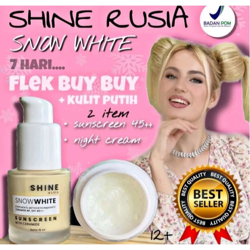 Jual Mini Paket "Shining Snow White" Sunscreen + Night Cream | Shopee ...