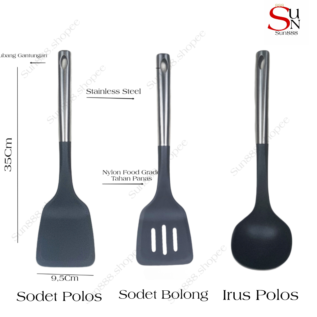 Jual Peralatan Sendok Masak Nylon Spatula Europa Sodet Dan Irus Bahan ...