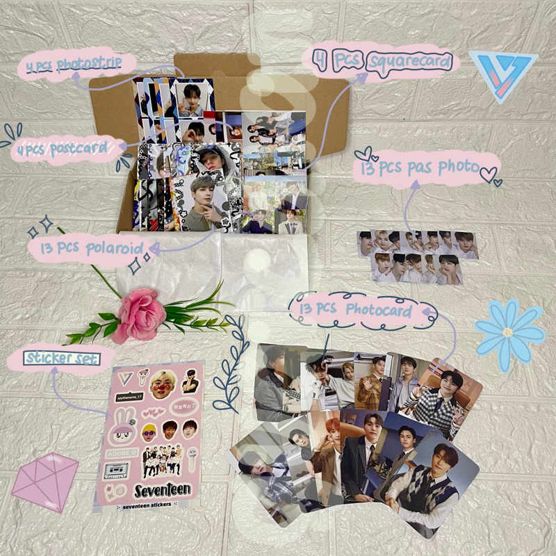 Jual FANKIT KPOP SEVENTEEN ISI 40++ PCS HAMPERS KADO MURAH | Shopee ...
