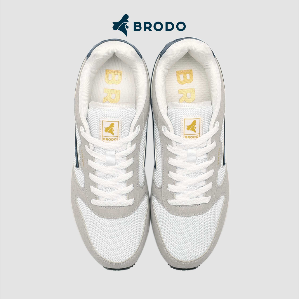 Jual BRODO - Sneakers Corsa Classic White Navy | Shopee Indonesia