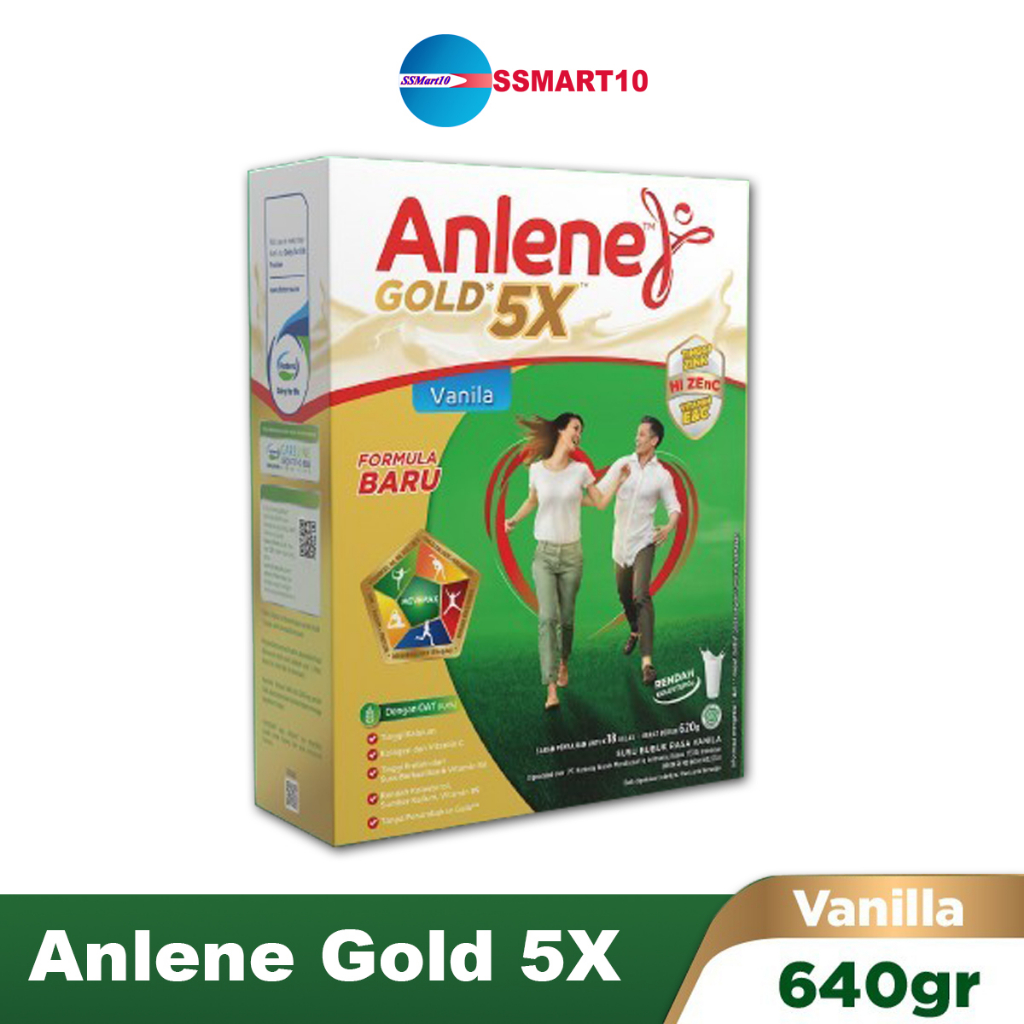 Jual ANLENE Gold 5x Susu Vanila Box - 600g | Shopee Indonesia