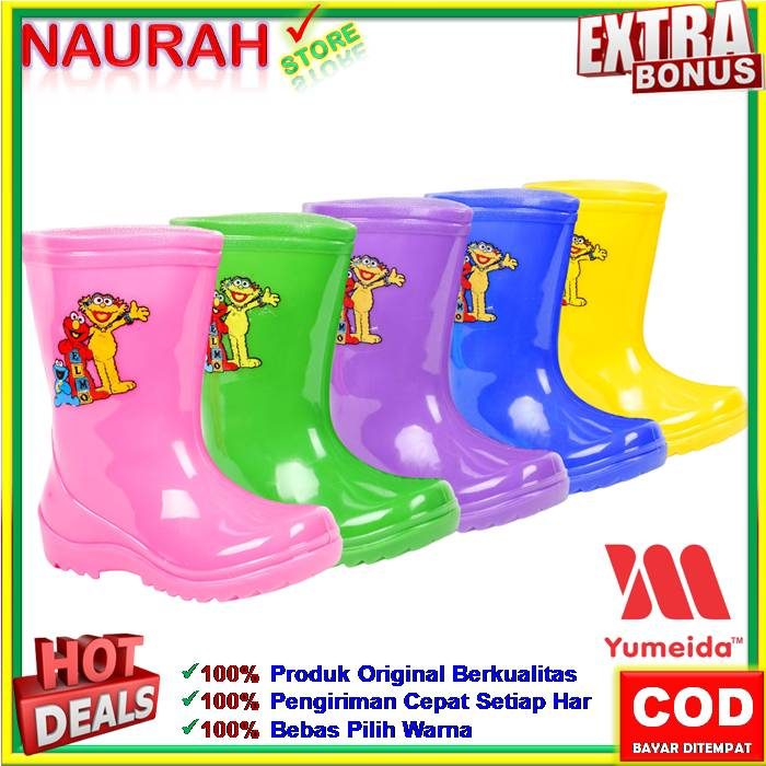 Jual SEPATU BOOT ANAK ORIGINAL YUMEIDA KARET TAHAN AIR LUMPUR | Shopee ...