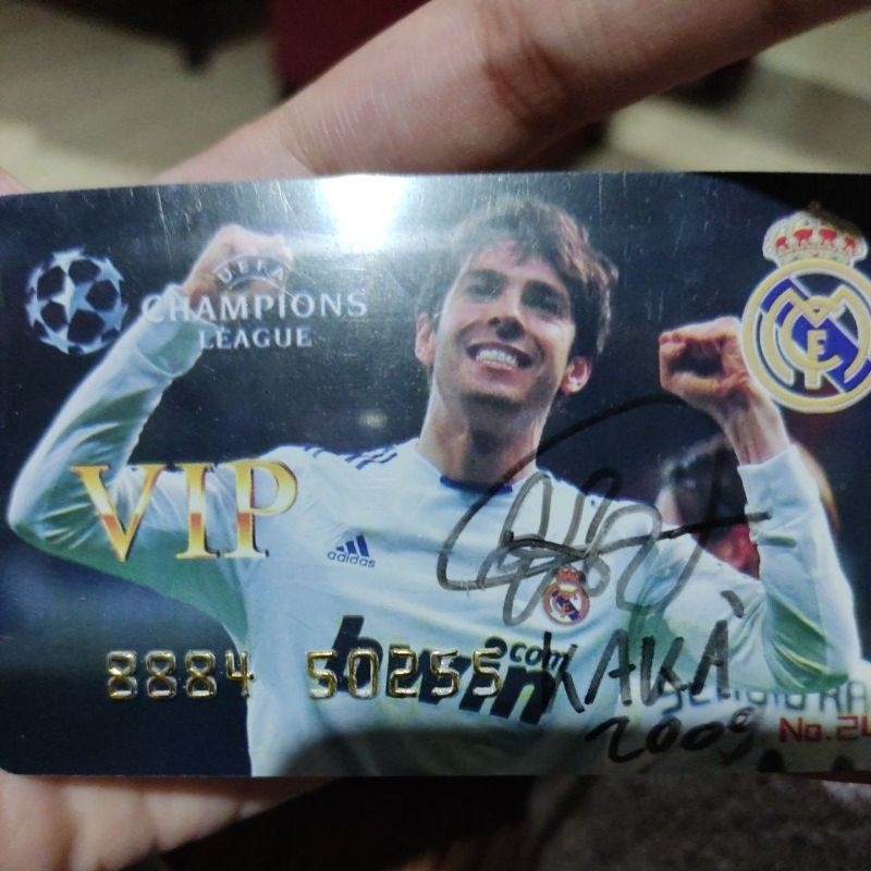 Jual Kartu Bola UEFA Champions league Kaka with signature original 2009 ...