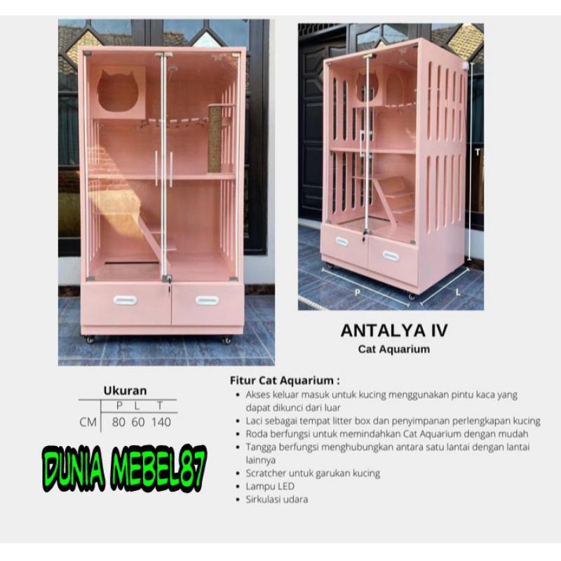 Jual cat aquarium kandang kucing kayu jati Belanda murah | Shopee Indonesia