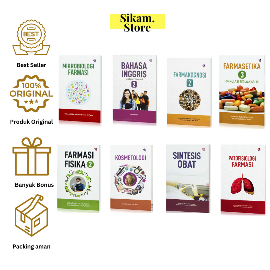 Jual Mikrobiologi Farmasi / Bahasa Inggris 2 / Farmakognosi 2 / Farmasetika 3 / Farmasi Fisika 2 ...