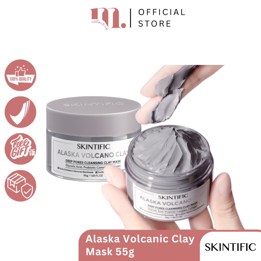 Jual SKINTIFIC Alaska Volcano Clay Deep Pores Cleansing Clay Mask 55g ...
