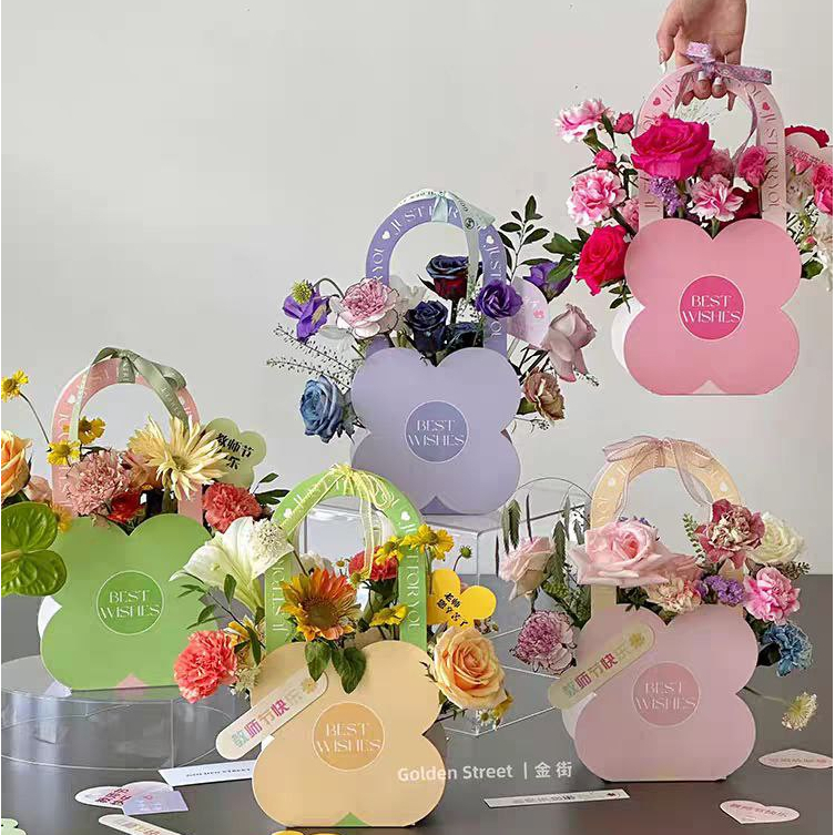 Jual B28 Flower box | Kotak Bentuk Bunga | Kotak Tenteng Bunga | Kotak ...