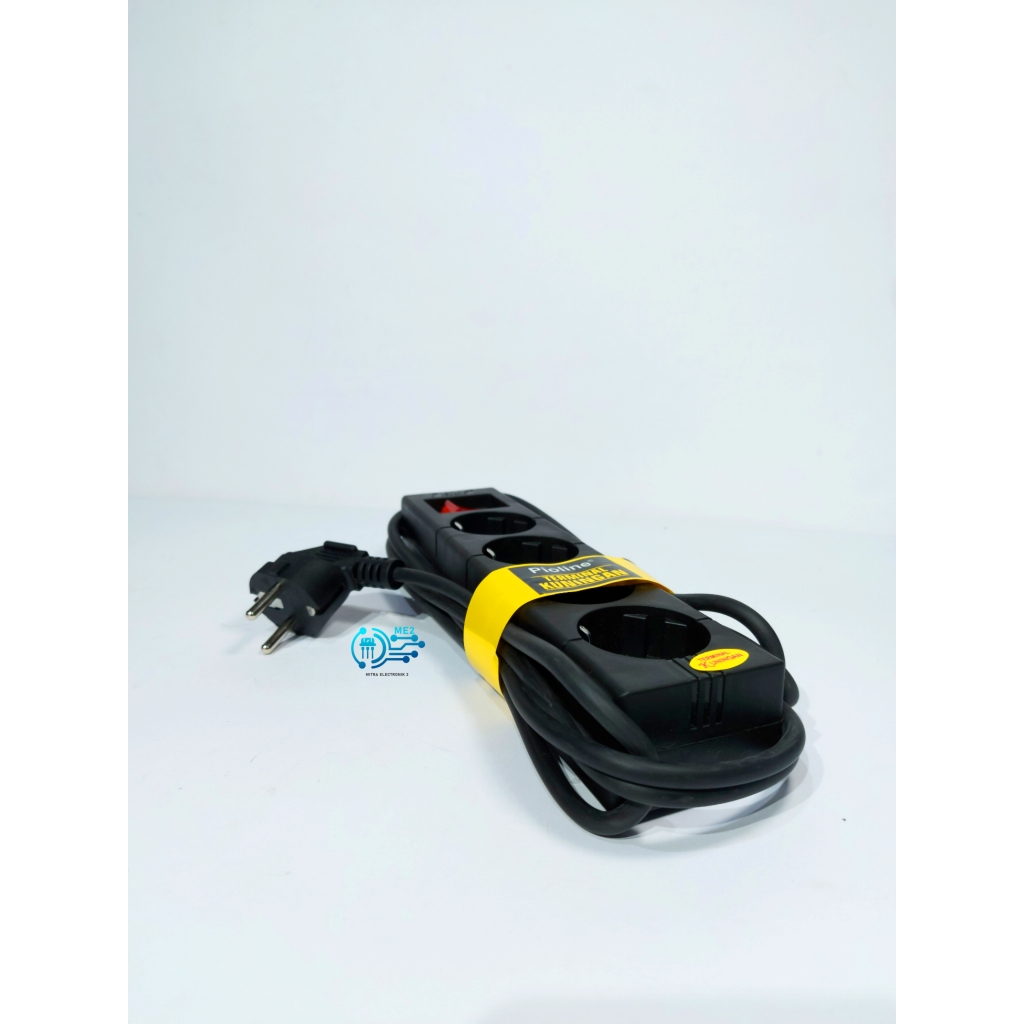 Jual Stop Kontak Terminal Arde Kabel Panjang aesthetic Hitam 4 Lubang ...
