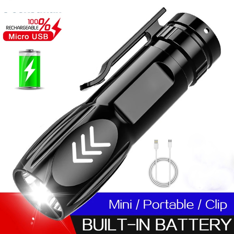 Jual SENTER LED MINI CHARGEABLE / SENTER MINI BISA CAS | Shopee Indonesia