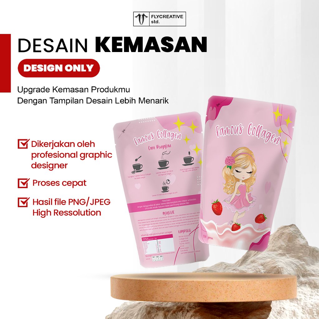 Jual Desain Kemasan Produk Standing Pouch, box, botol, sachet | Shopee ...